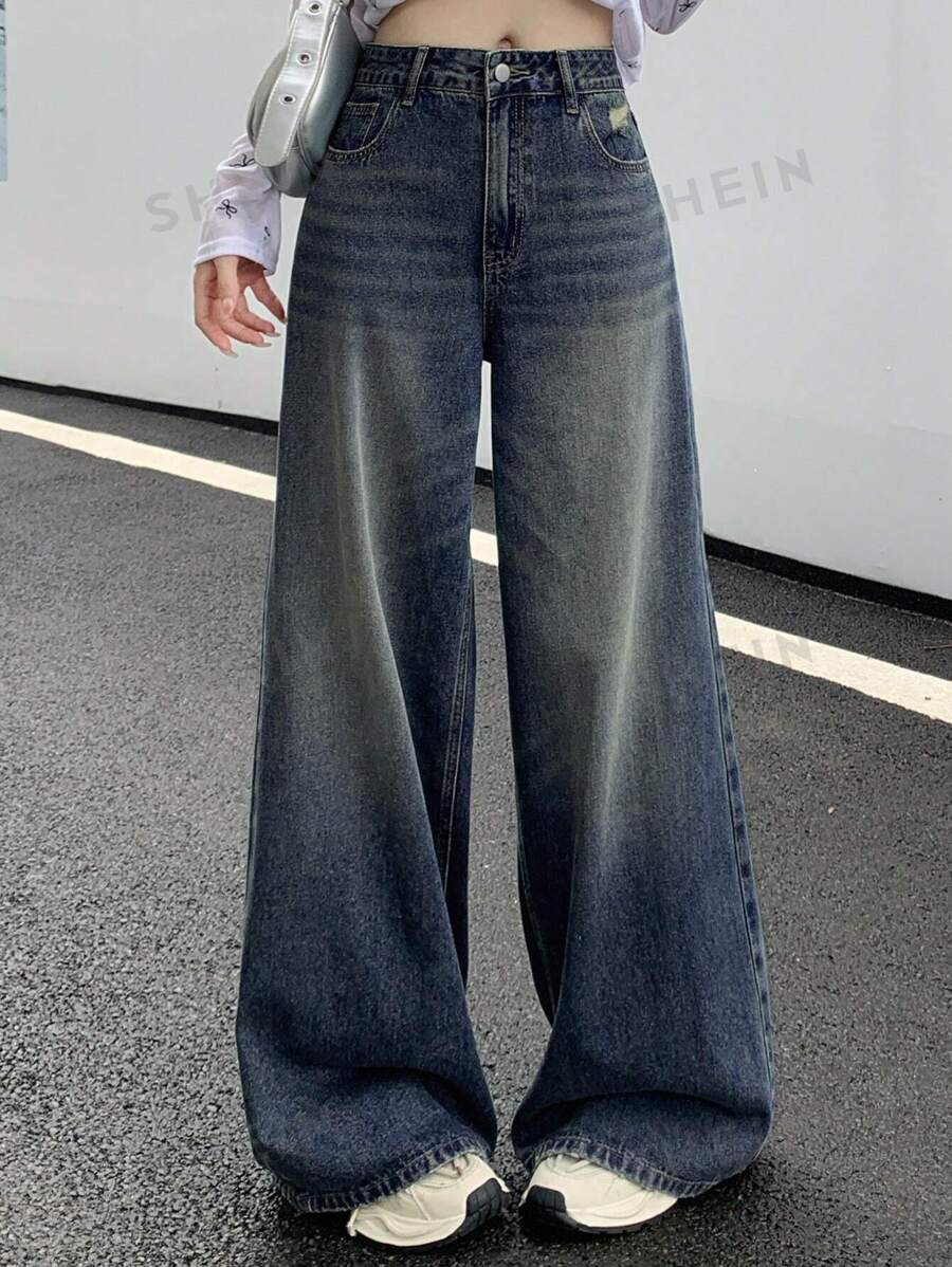 DAZY Women's Solid Color Simple Everyday Jeans | SHEIN USA