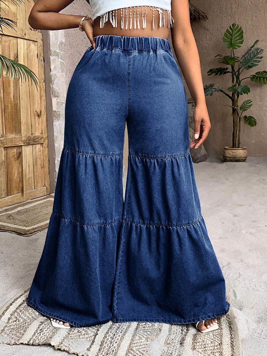 SHEIN SXY Jeans larghi di moda dalla vestibilità ampia con vita ...