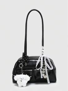 ROMWE Kawaii Vintage Cute Style Women's Plaid Shoulder Bag With Bowknot ...