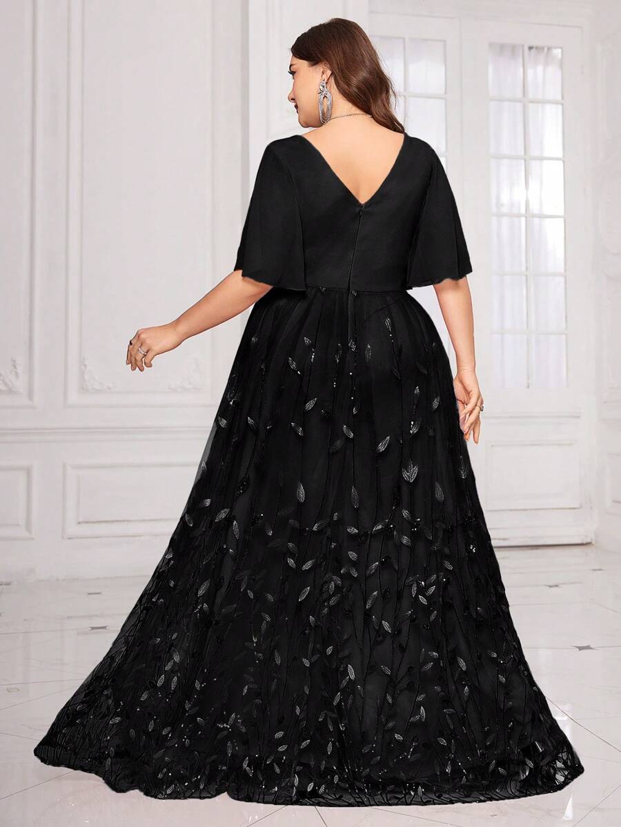 UNITHORSE Plus Size [Random Cut] V-Neck Ruched Sleeve, Pleated Front ...