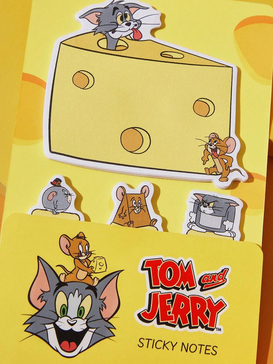 TOM & JERRY X SHEIN Cartoon & Letter Pattern Removable Sticky Notes | SHEIN