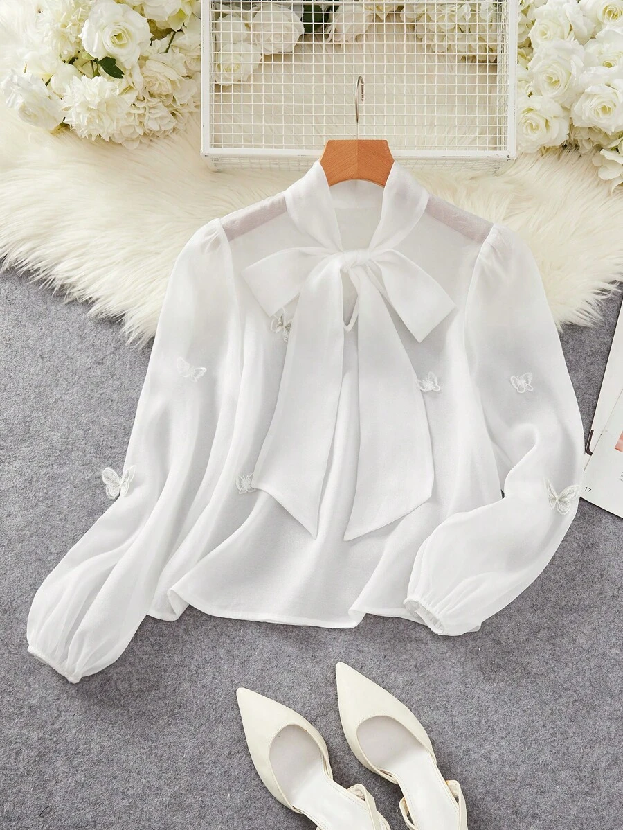 Modelyn Ladies' Solid Color Simple Daily Long Sleeve Shirt | SHEIN USA