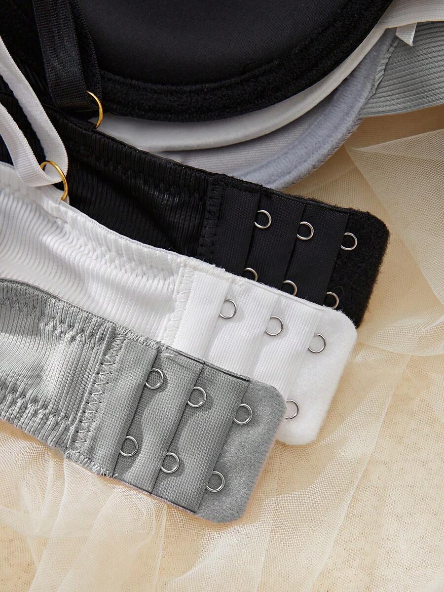 3pcs/Set Women's Casual Seamless Padded Bras | SHEIN USA