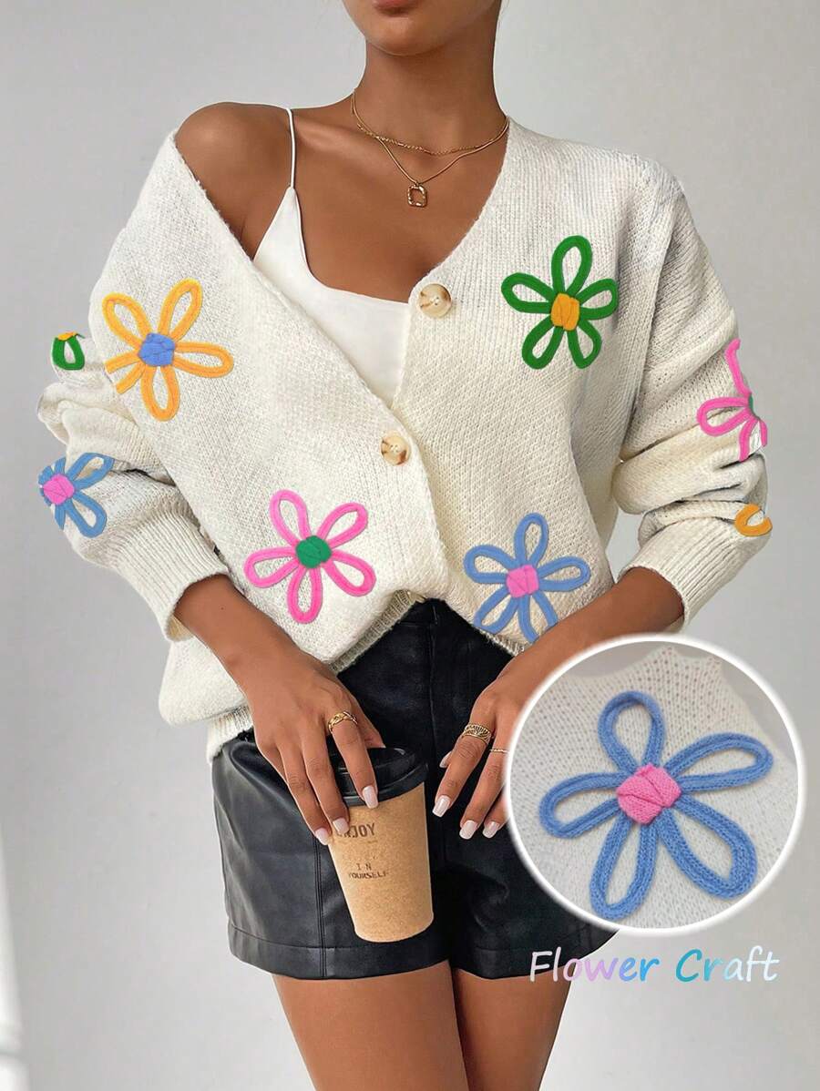 SHEIN LUNE Casaco Cardigan Casual Feminino de Manga Longa com Ombros ...