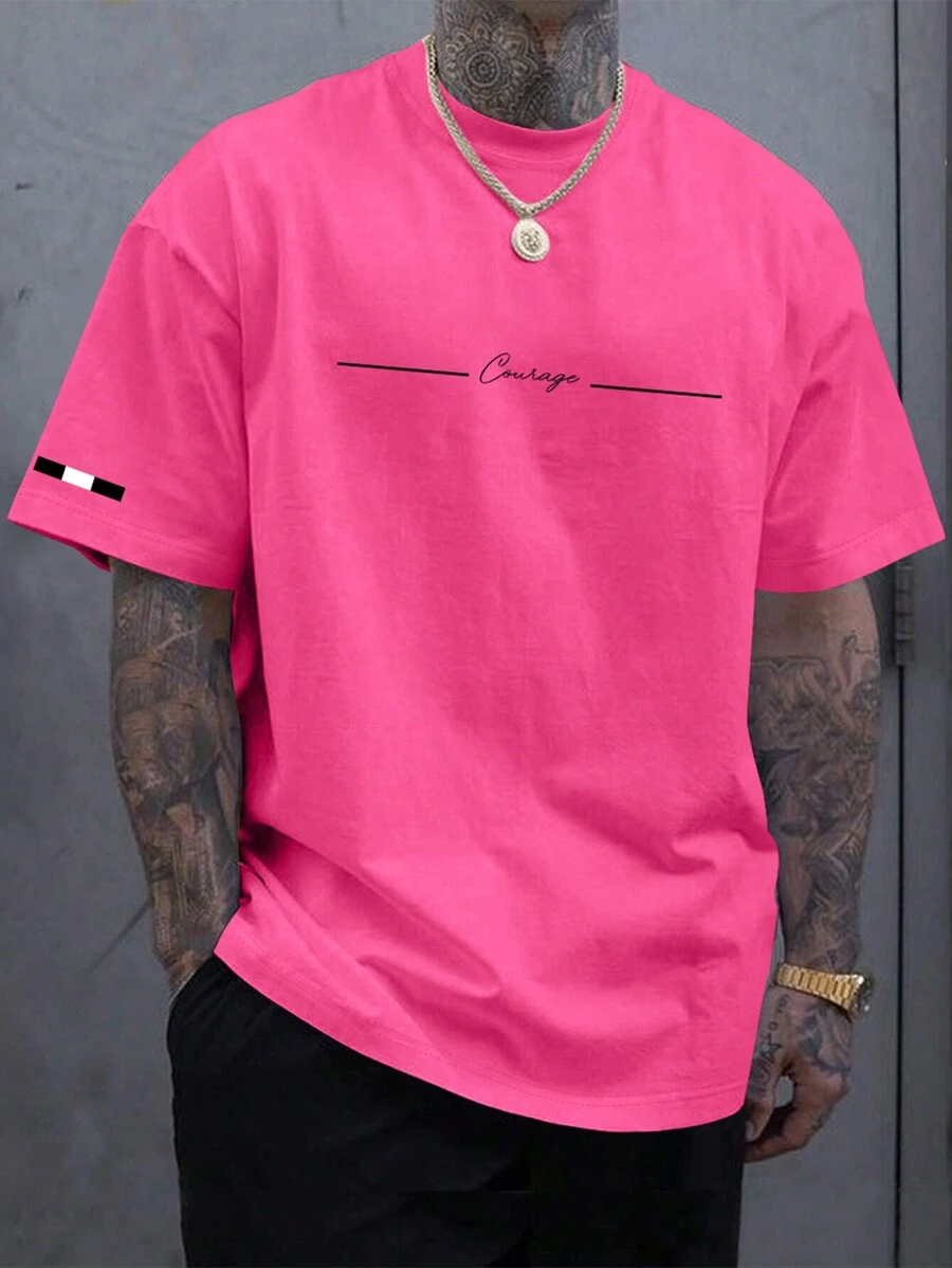 Manfinity Homme Men Summer Casual Letter Print T-Shirt | SHEIN USA