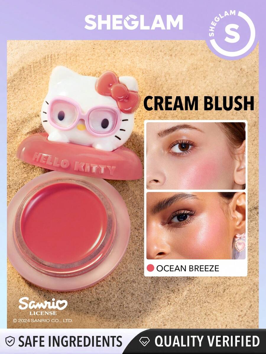 Hello Kitty｜SHEGLAM Blush cremoso Coastal Charm-Ocean Breeze | Mode de ...