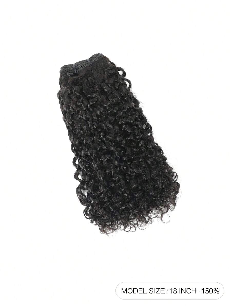 Pixie Curl Super Double Drawn Hair Bundles Natural Black Color Raw ...