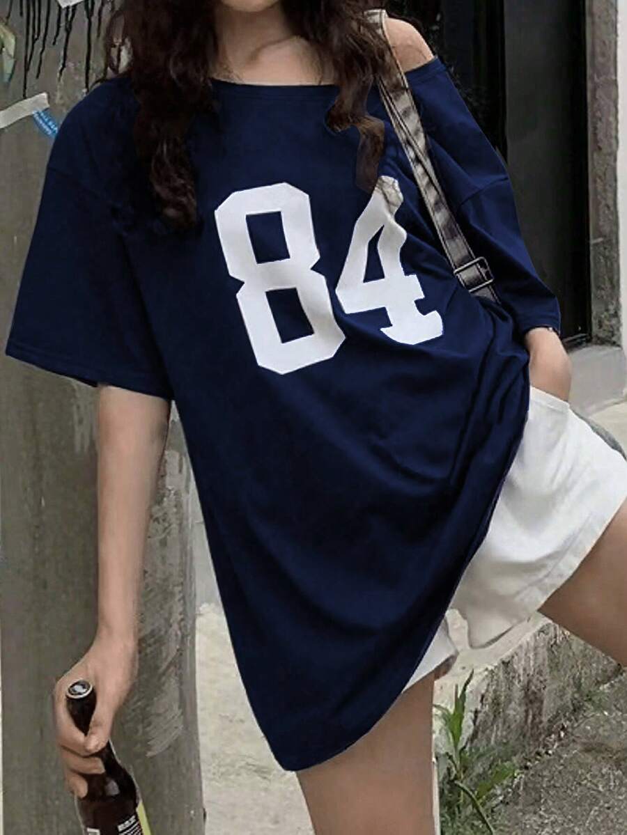 Teen Girl Casual Numeric Print Short Sleeve T-Shirt, Summer for Sale ...