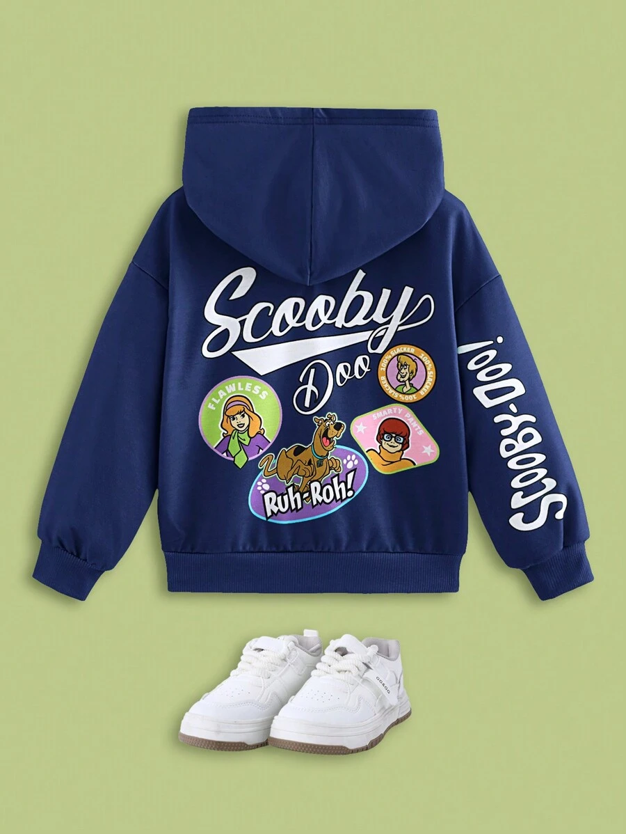 SCOOBY-DOO X SHEIN Young Boy Cartoon Letter, Character & Dog Print ...