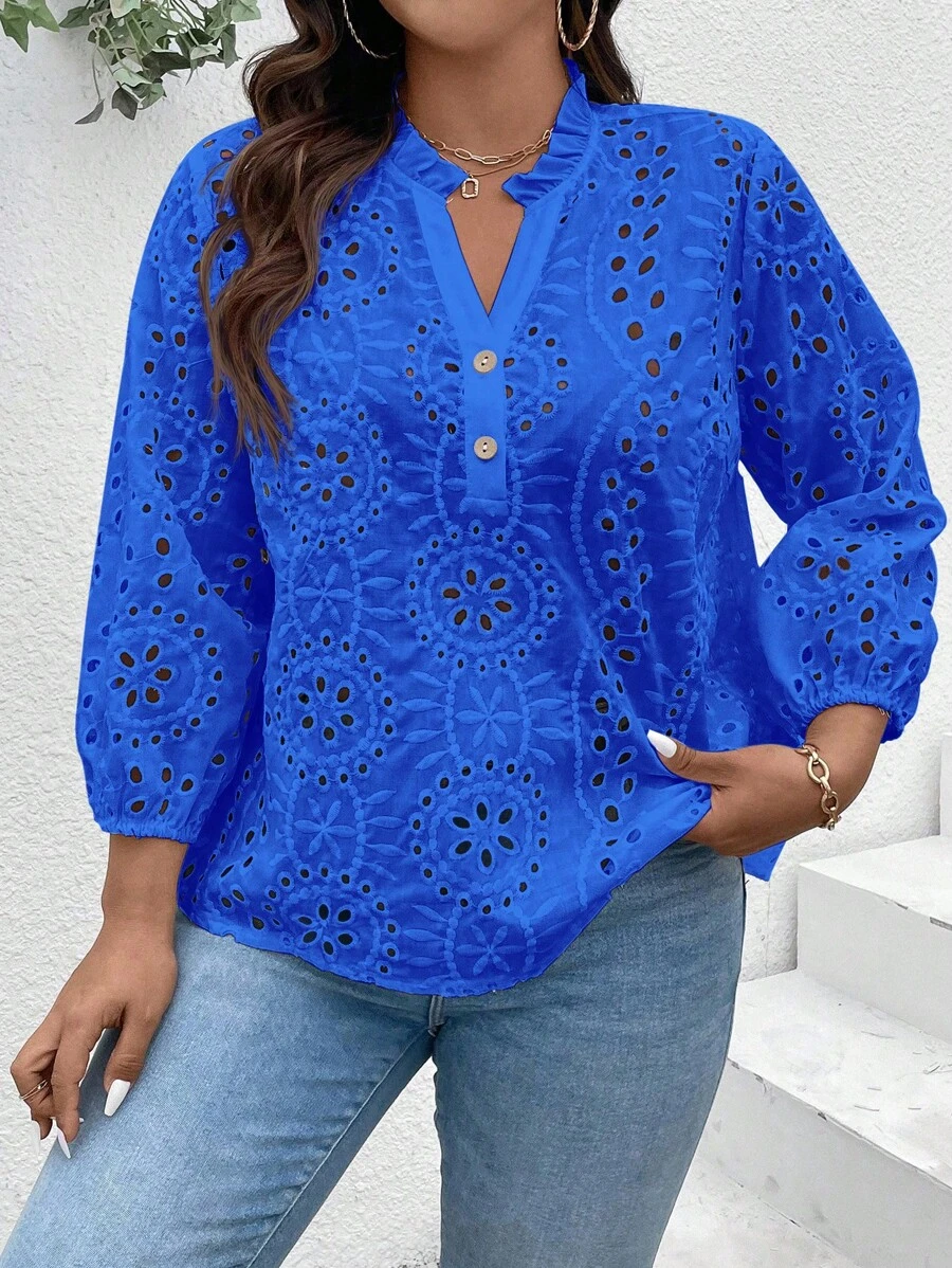 SHEIN Relaxiva Camicia a maniche lunghe semplice e quotidiana per donne ...