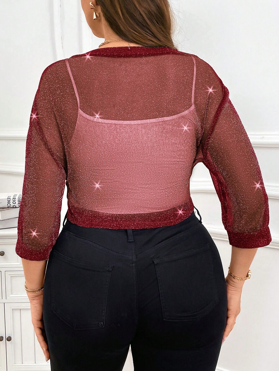 SHEIN Clasi Top transparent avec nœud en métal pour femmes grandes ...