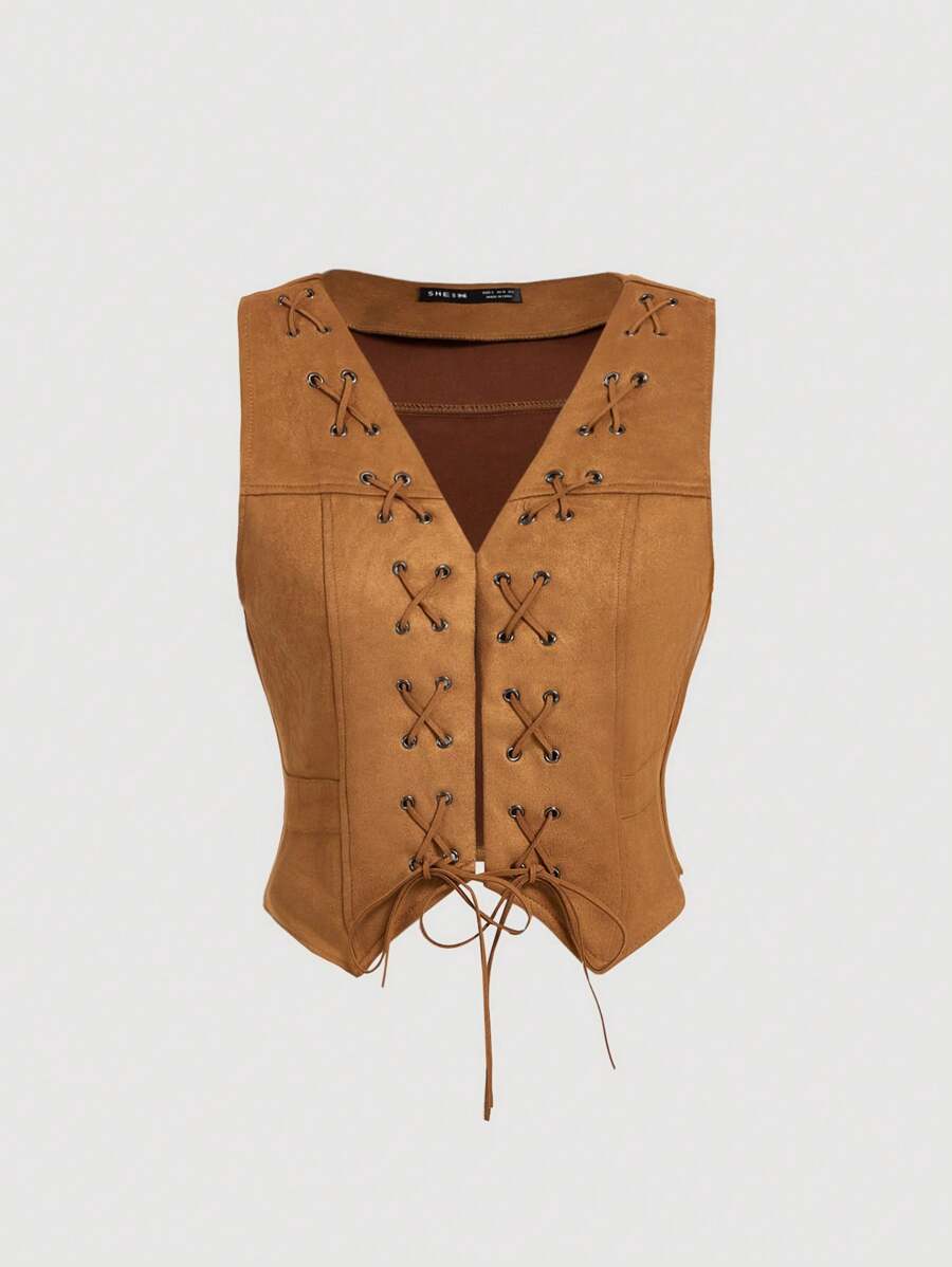 SHEIN MOD Country Concert Costume Vintage String Brown Jacket, Vintage ...