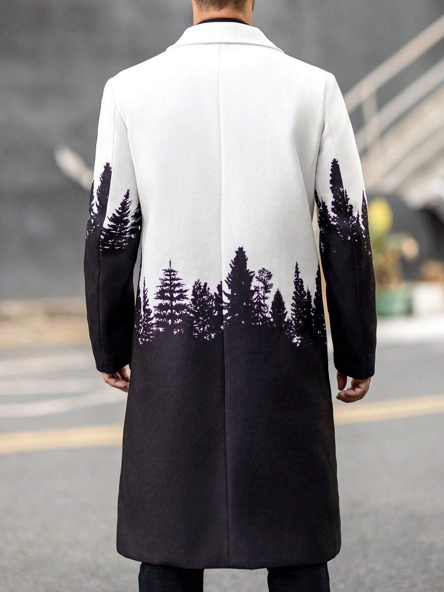 Manfinity Homme Men's Autumn & Winter Fashion Colorblock Tree Print ...