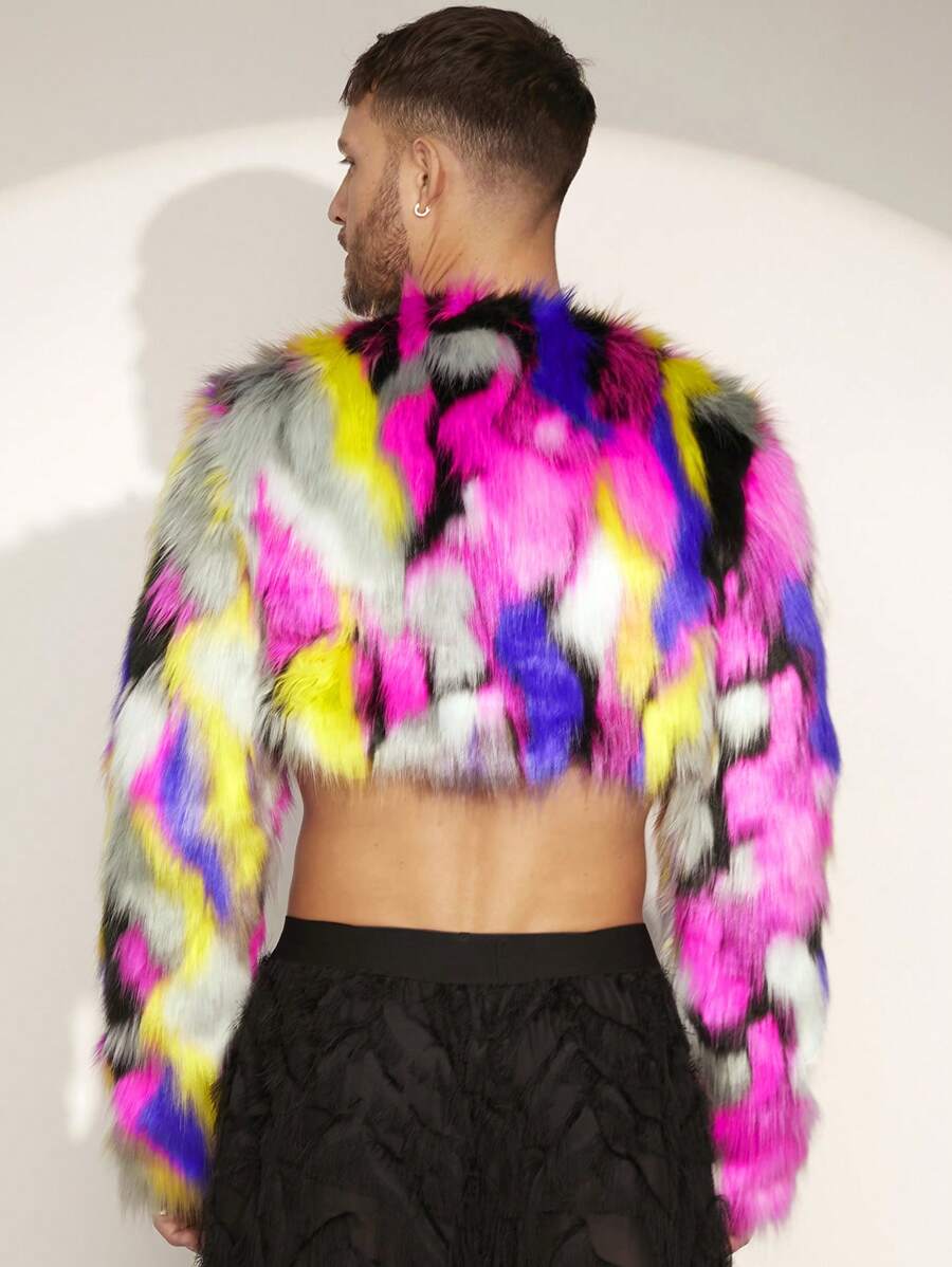 FeverCity Men's Short Fluffy Collar Coat | SHEIN EUR