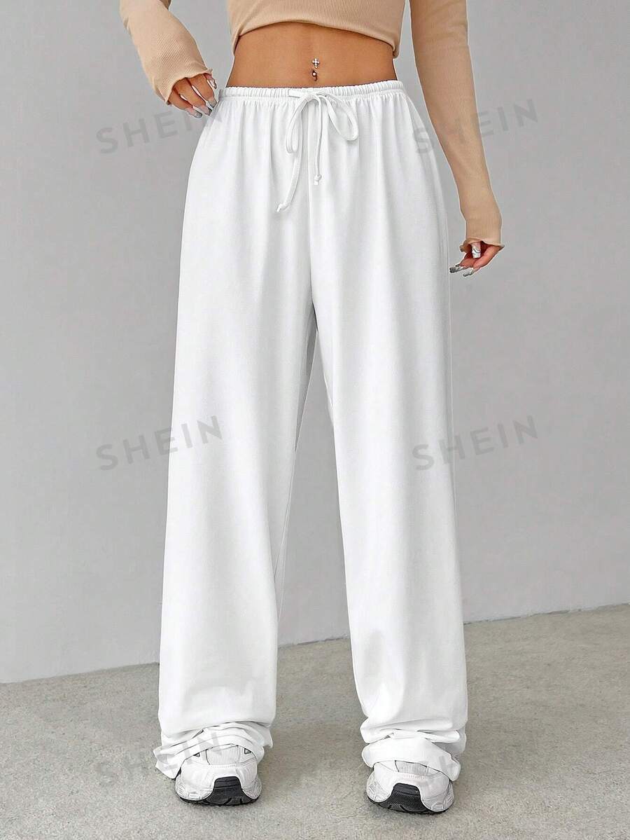 SHEIN Tall Soft White Knitted Home Baggy Pants, Loose Pant for Sale ...