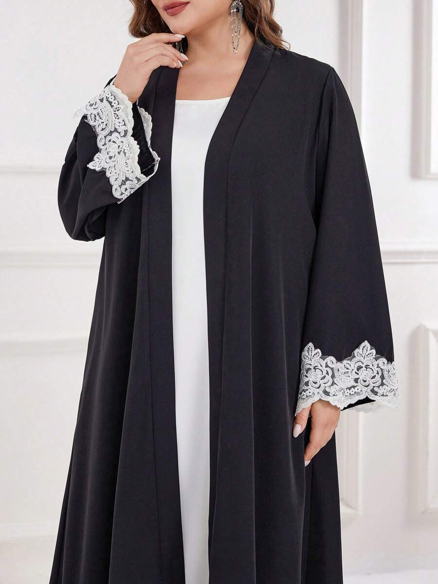 Al Najma Plus Size Contrast Color Embroidered Patchwork Long Arabic ...