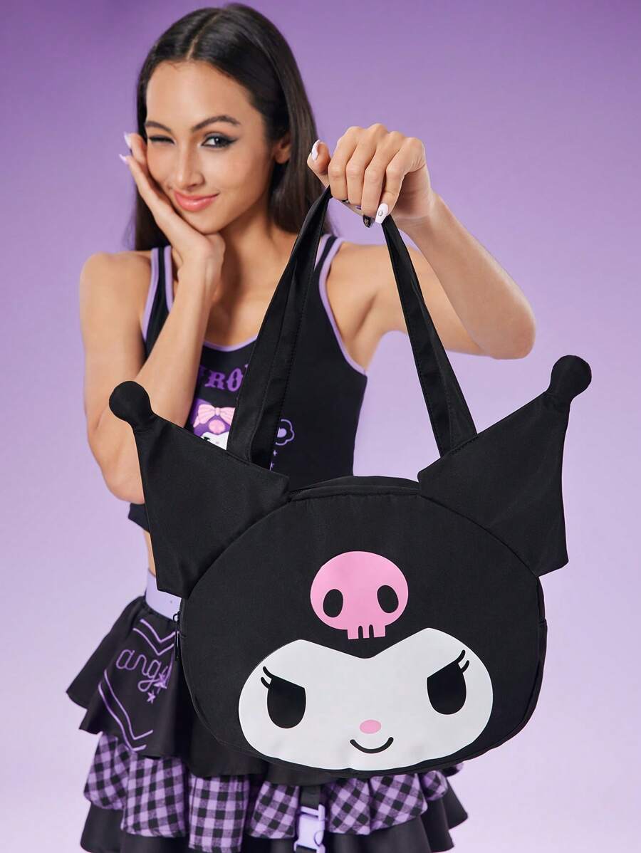 HELLO KITTY AND FRIENDS | SHEIN 1pc Cartoon Sanrio Kuromi Pattern Tote ...