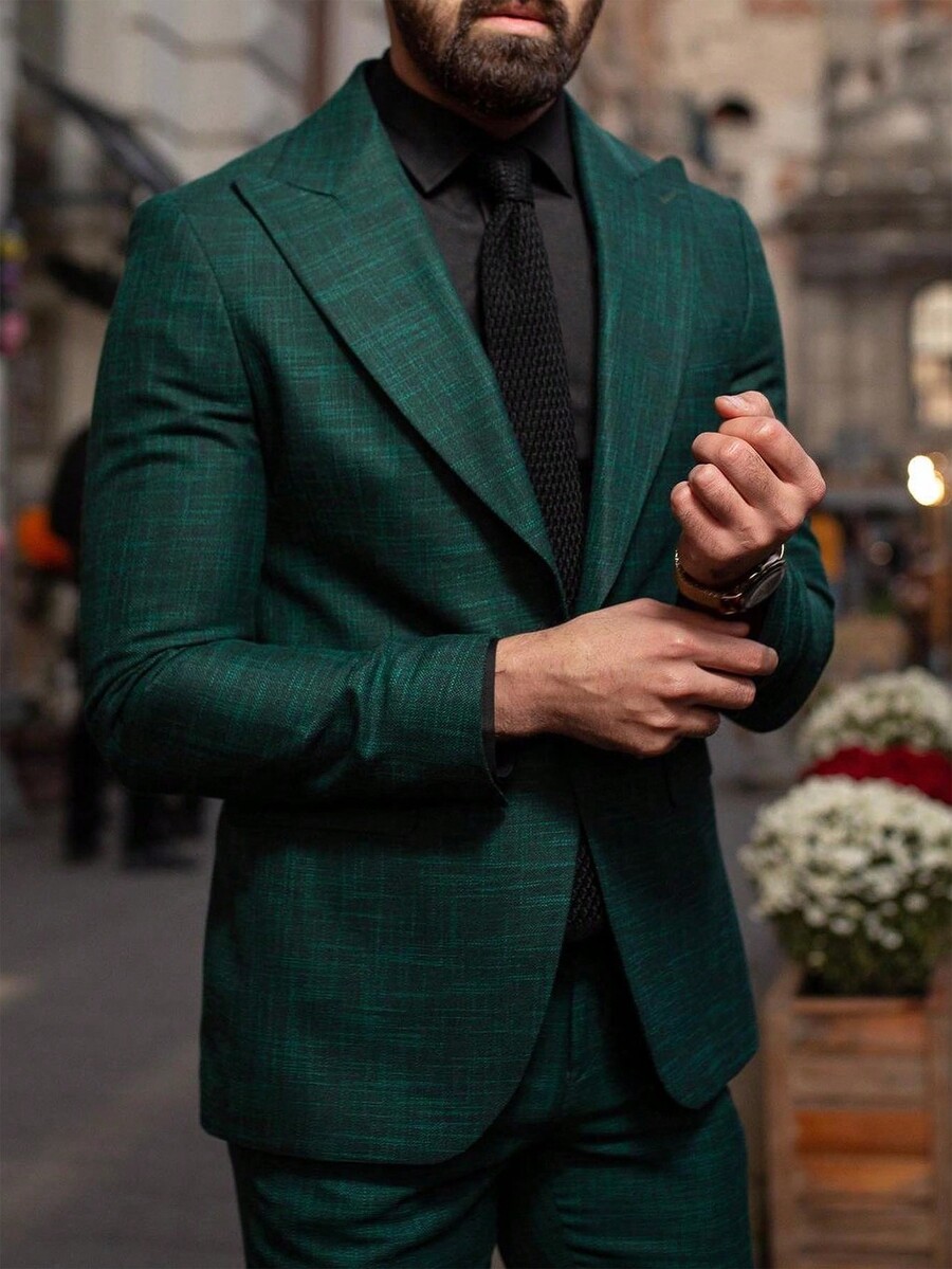 Manfinity Hypemode Men Casual Turndown Collar Blazer Jacket | SHEIN USA