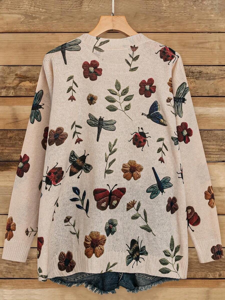 SHEIN JORESS Women's Solid Color Knitted Print Regular Minimalist Plus ...