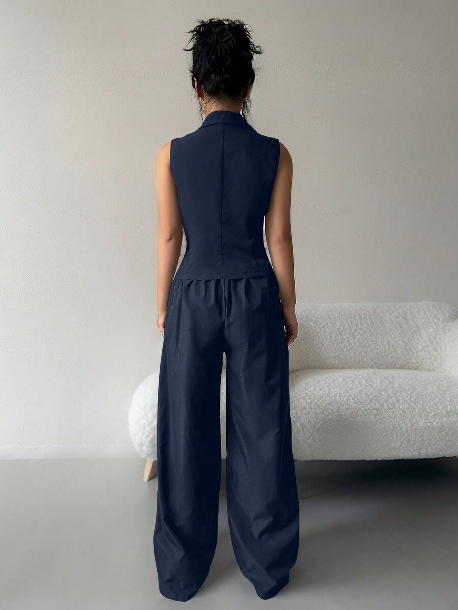 SHEIN Frenchy Two Piece Fall Outfits 2pcs/Set Women Solid Color ...