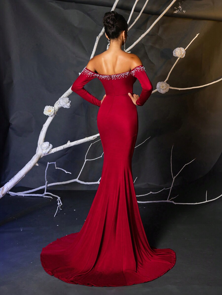 Glamrae Burgundy Red Elegant, Gorgeous And Charming Burgundy Red ...