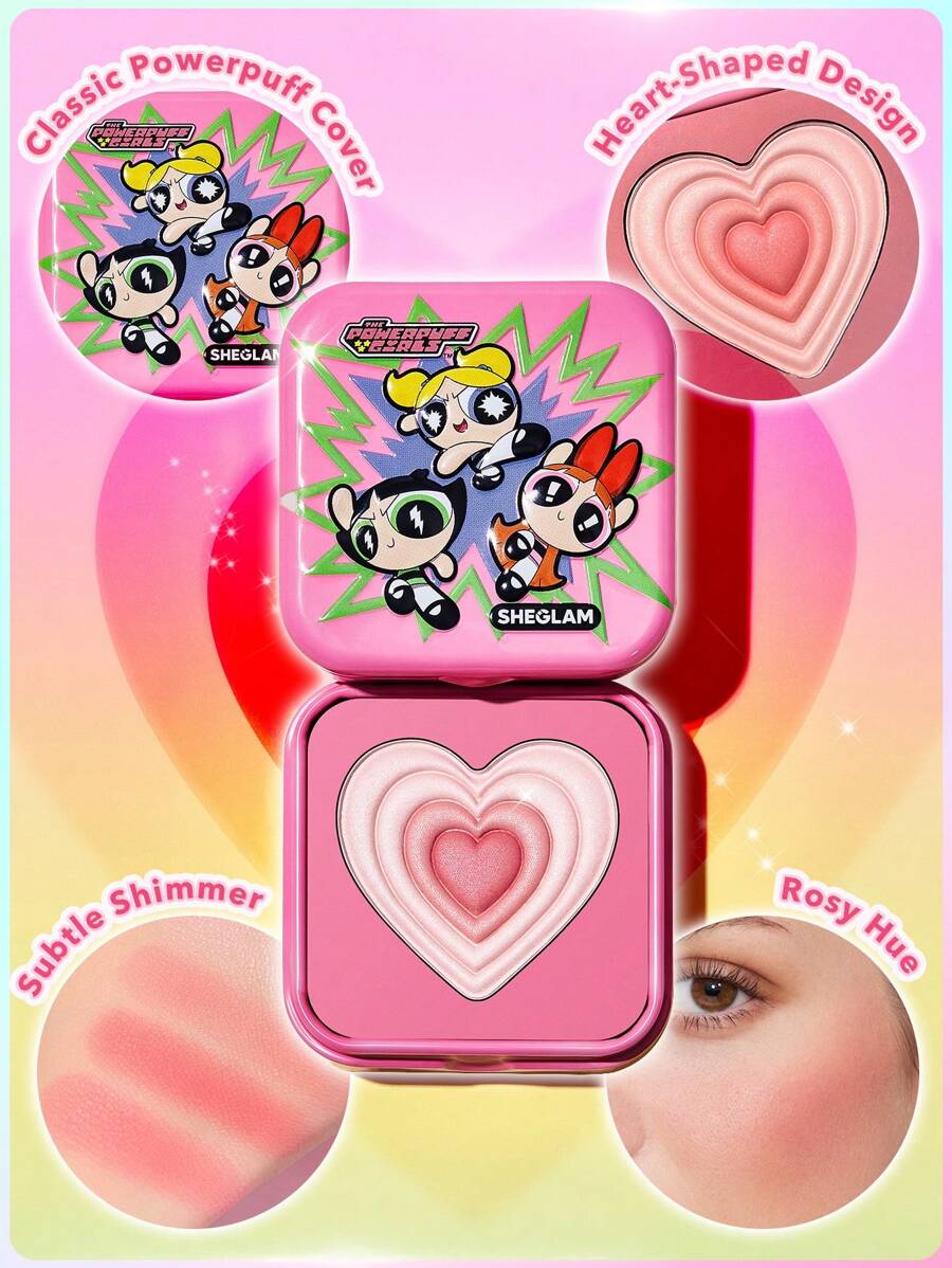 The Powerpuff Girls X Sheglam أحمر خدود لامع Tough Love Utonium Powder