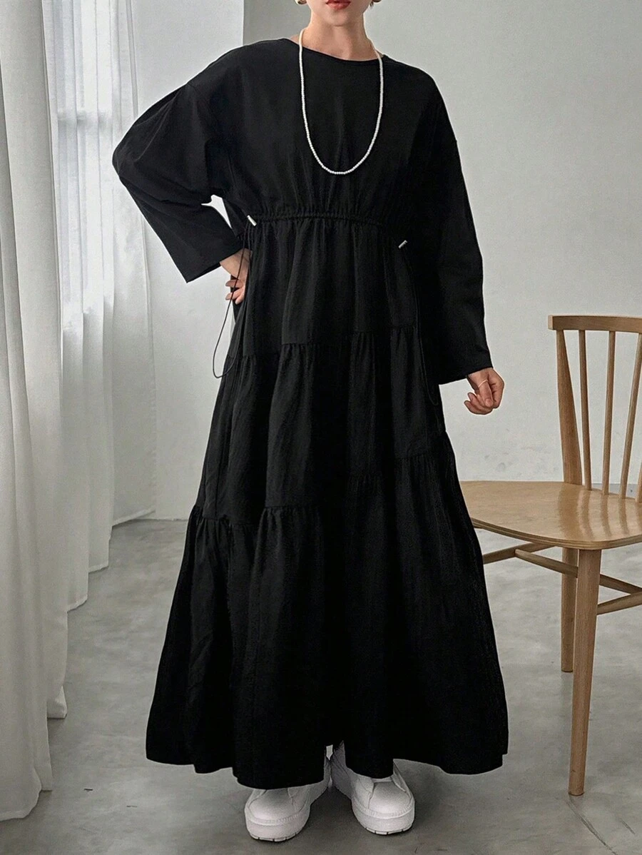 FRIFUL Women's Pleated Oversized Dress | SHEIN USA