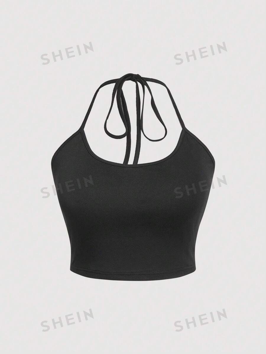 SHEIN MOD Plus Size Leopard Print Mesh Criss-Cross Wrap Top With Flare ...