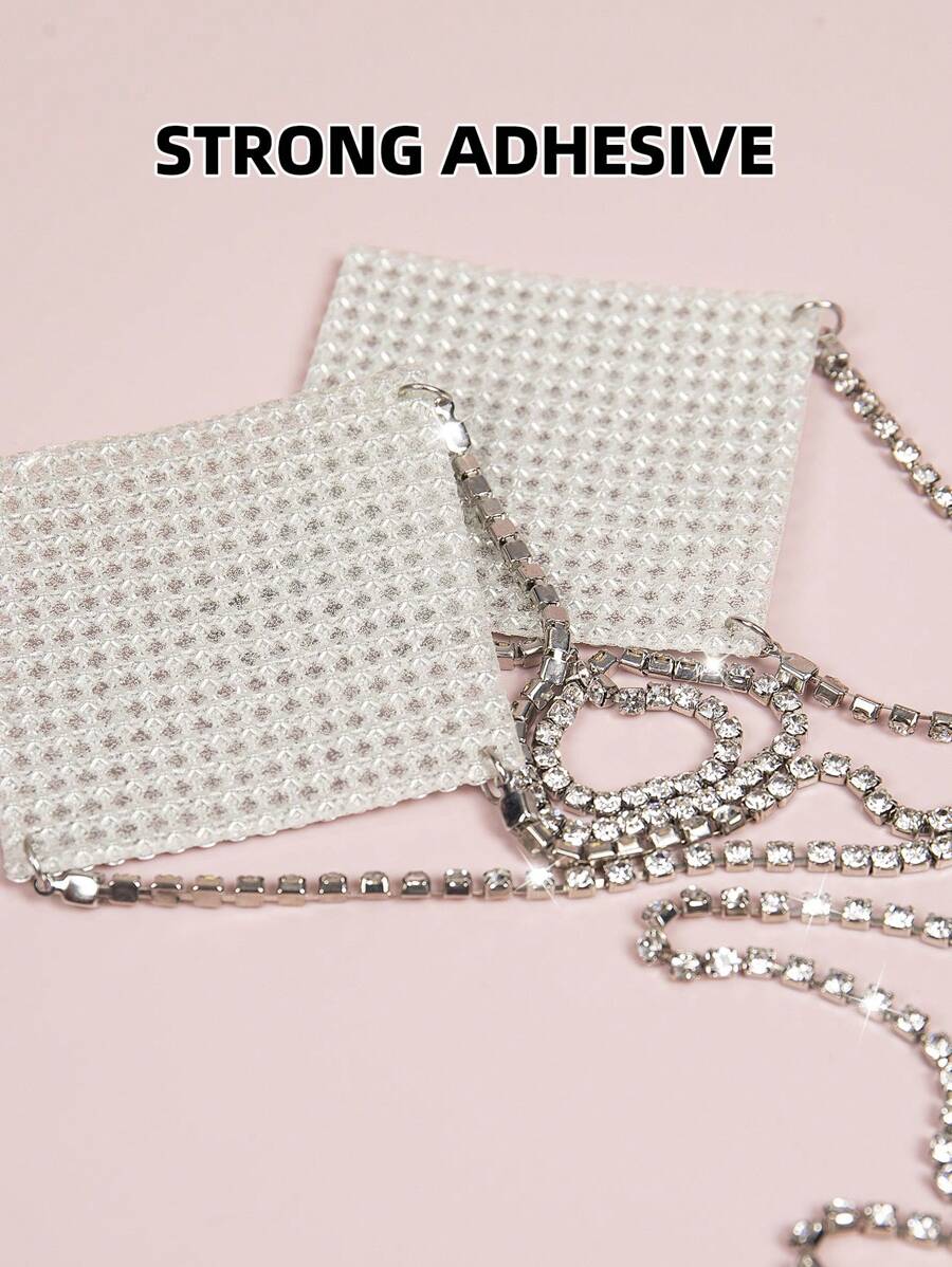 Women's Fashion Diamond Chain Nipple Pasties | SHEIN USA