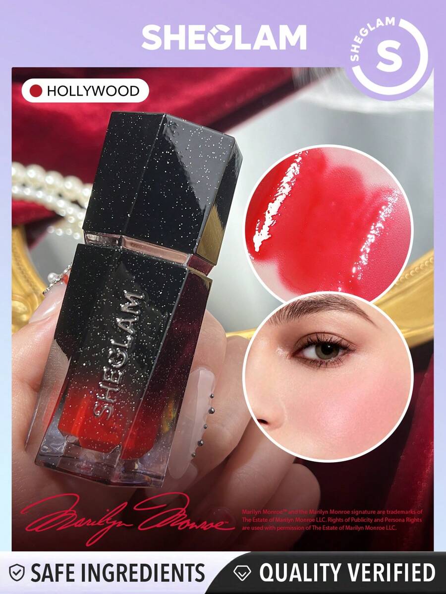 Marilyn Monroe X SHEGLAM Color Bloom Dewy Liquid Blush-Hollywood-Hollywood | SHEIN Brasil