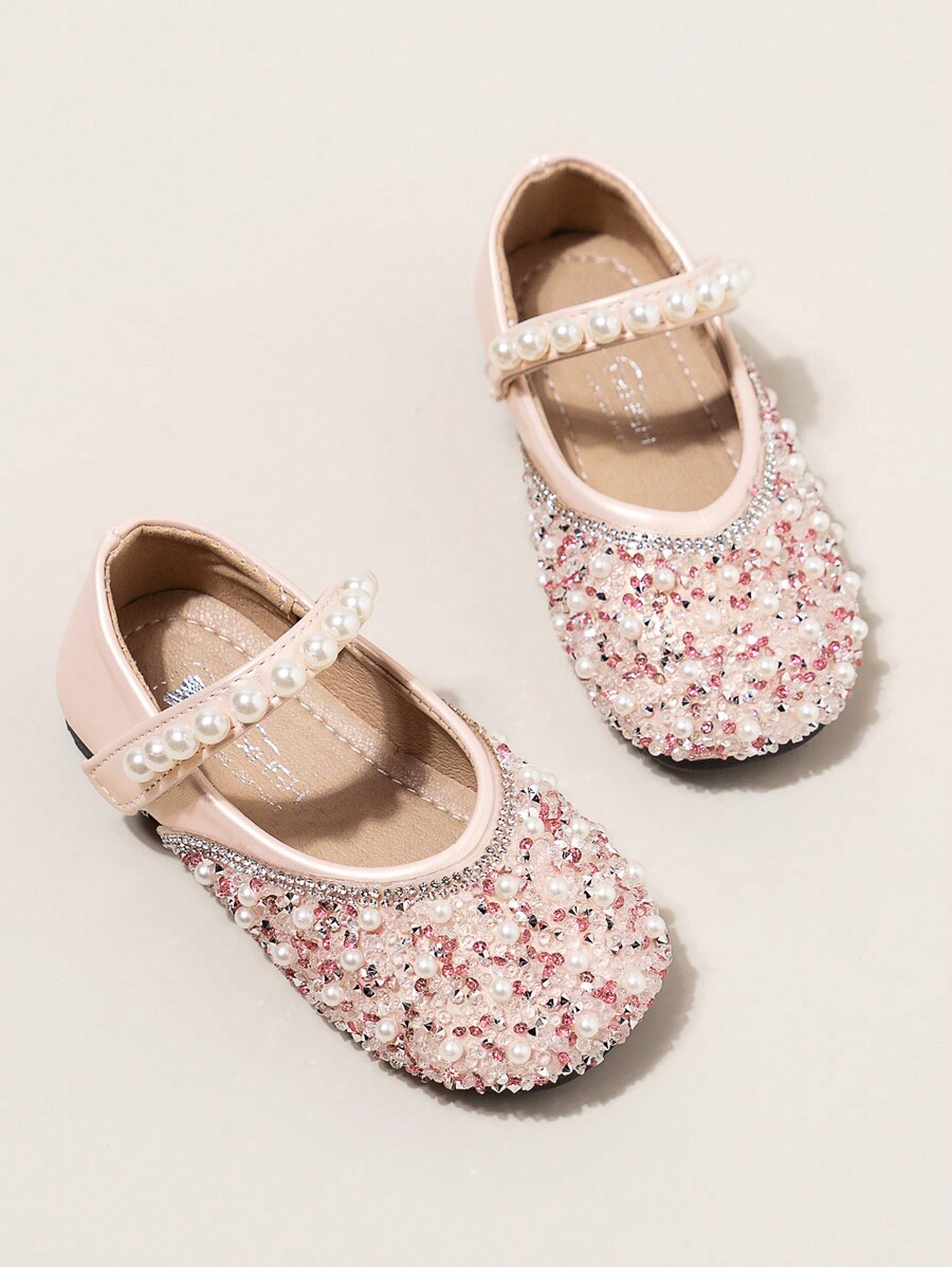 Children Pearl Shiny Slip-On Leather Pageant Flower Girl Shoes | SHEIN EUR