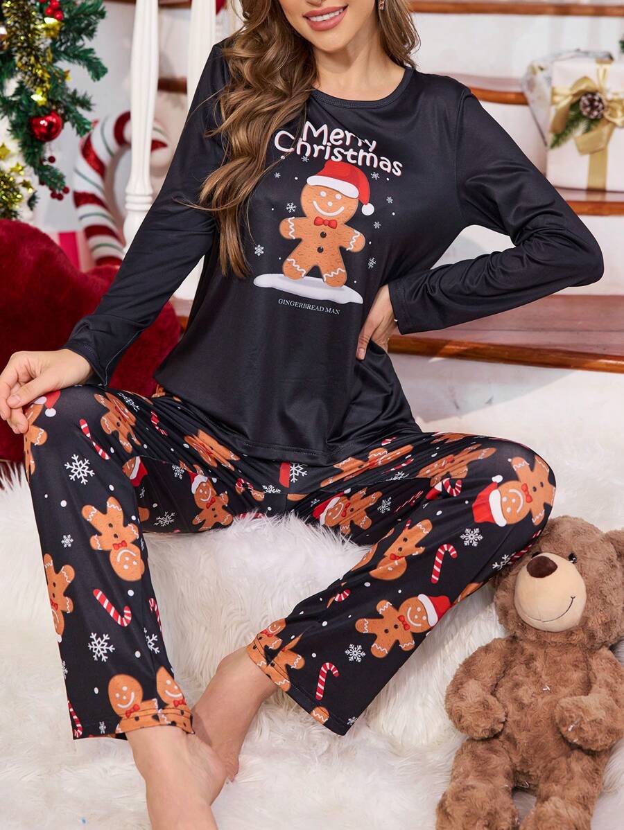 SHEIN SweetSlumber Women Digital Printed 140g Milk Silk Pajama Set ...