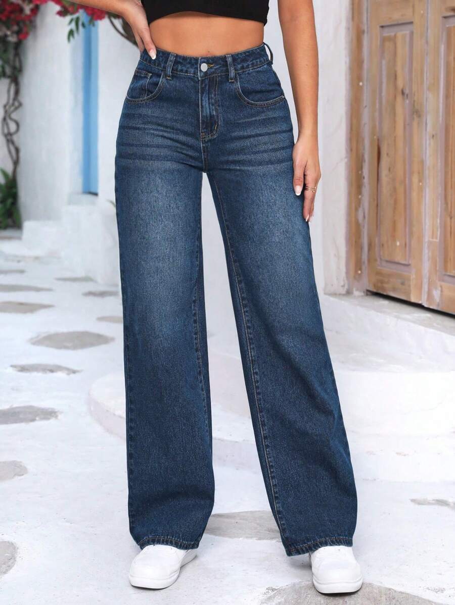 SHEIN Tall Jean délavé ample | Mode en ligne | SHEIN FRANCE