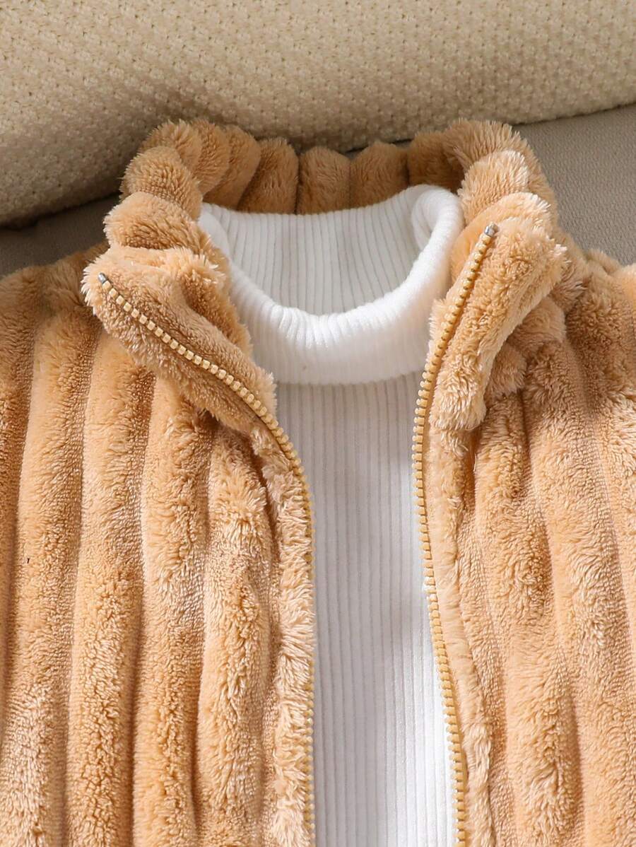 SHEIN Fluffy Warm Jacket For Teens for Sale Australia| New Collection Online| SHEIN Australia