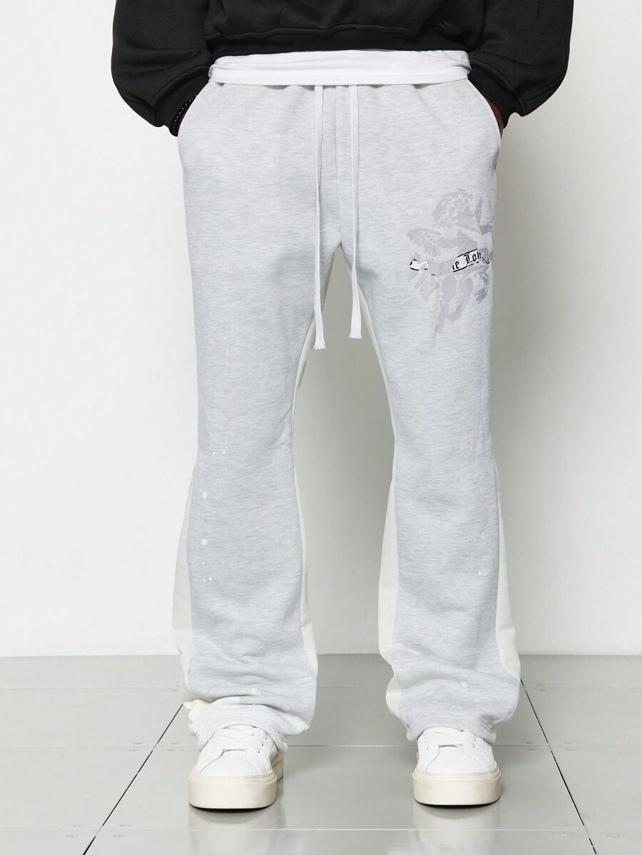 SUMWON Pantalon de jogging avec empiècement de couleur coupe évasée ...