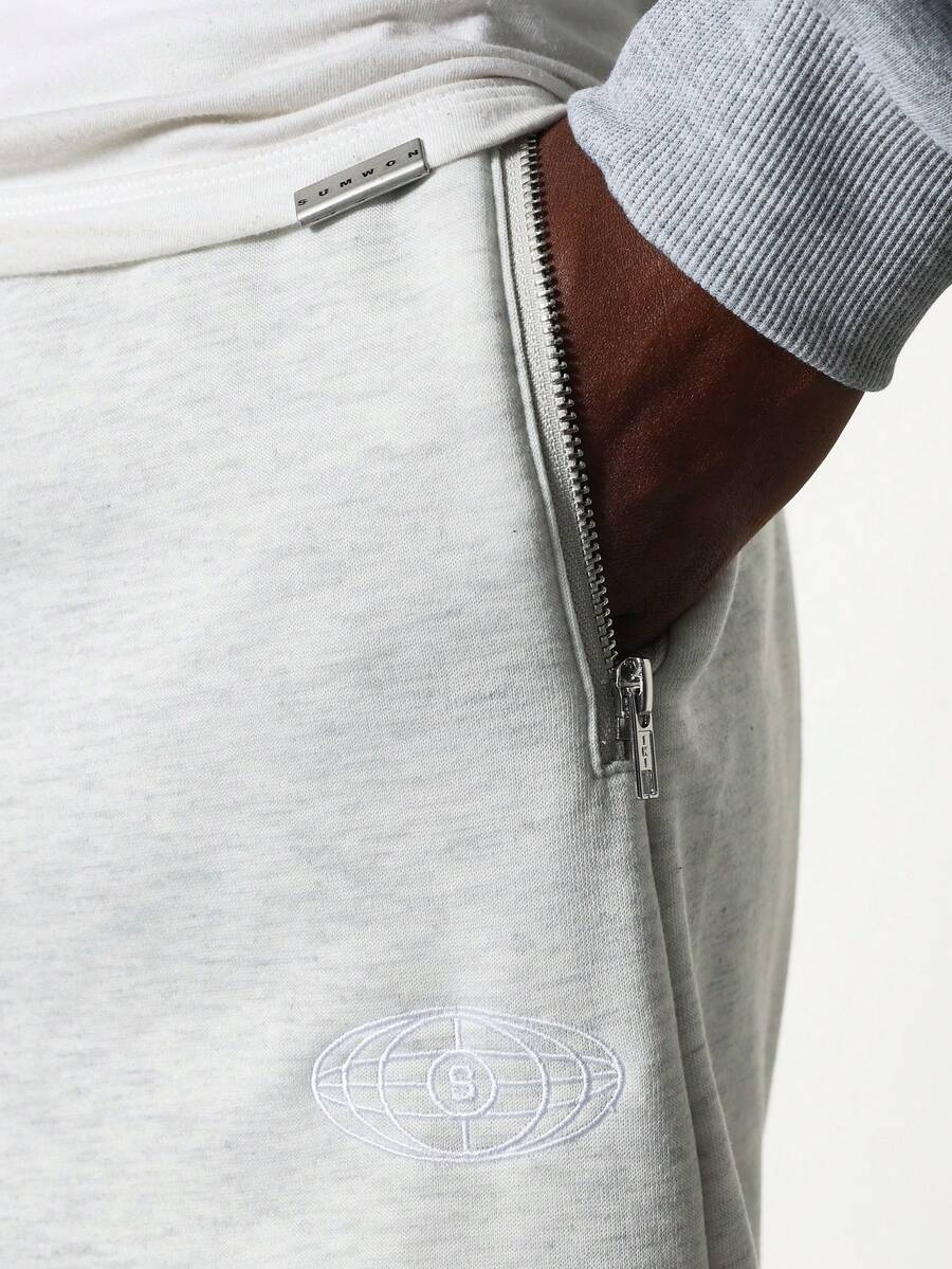 SUMWON Jogger con entrepierna caída, con cremallera metálica y cordones ...