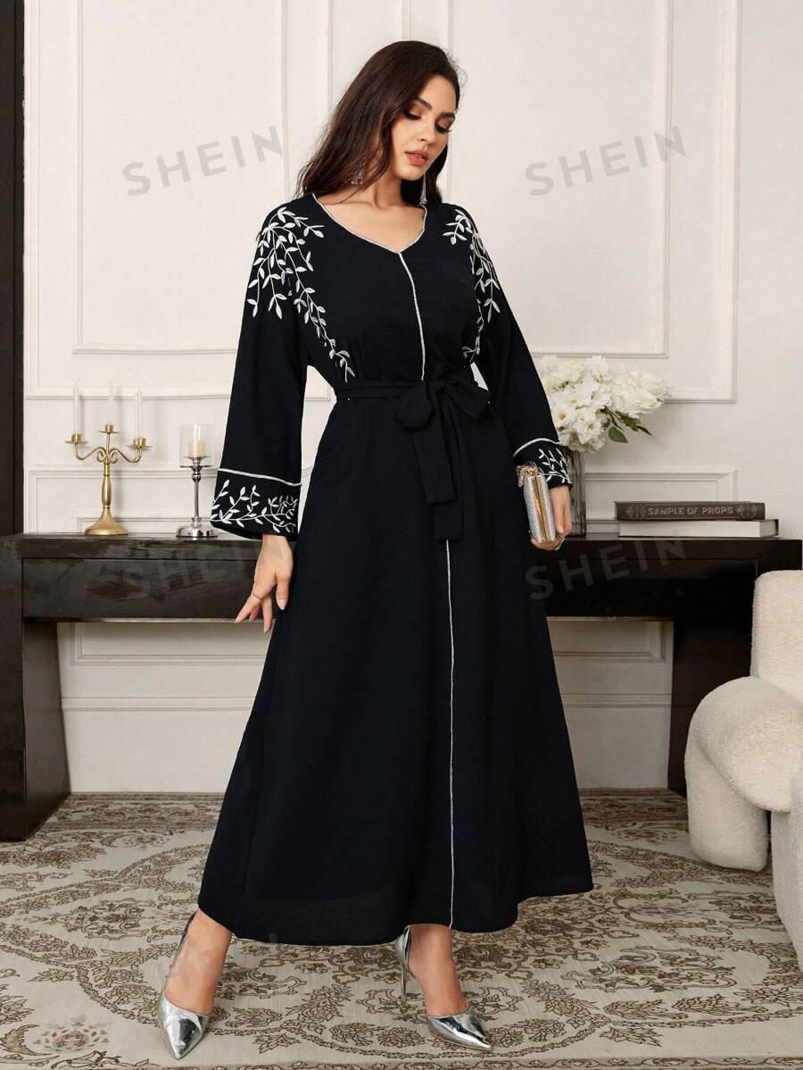 SHEIN Najma Túnica turca y abaya tradicional árabe para mujer | Moda de ...