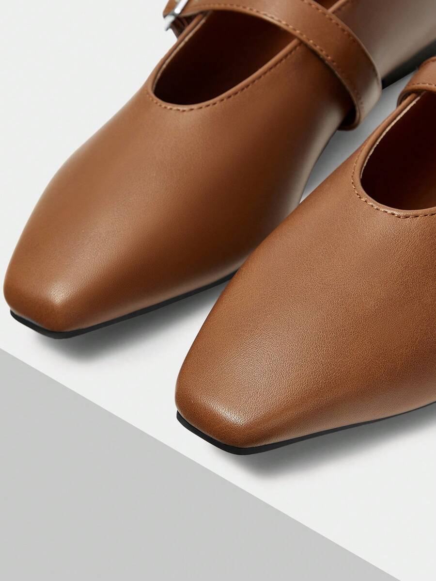 MOTF PREMIUM WOMEN'S FLAT SQUARE TOE MARY JANES SHOES, VINTAGE & SIMPLE ...