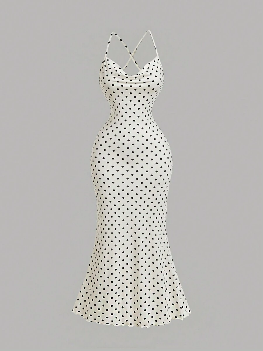 SHEIN MOD Draped Neck Dress For Women,Fall Clothes, New Year,Valentine ...