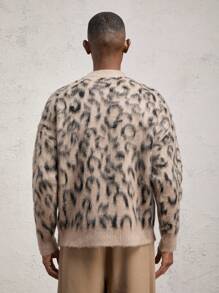 AKNOTIC Business Casual Men's Loose Fit Casual Leopard Print Graphic ...