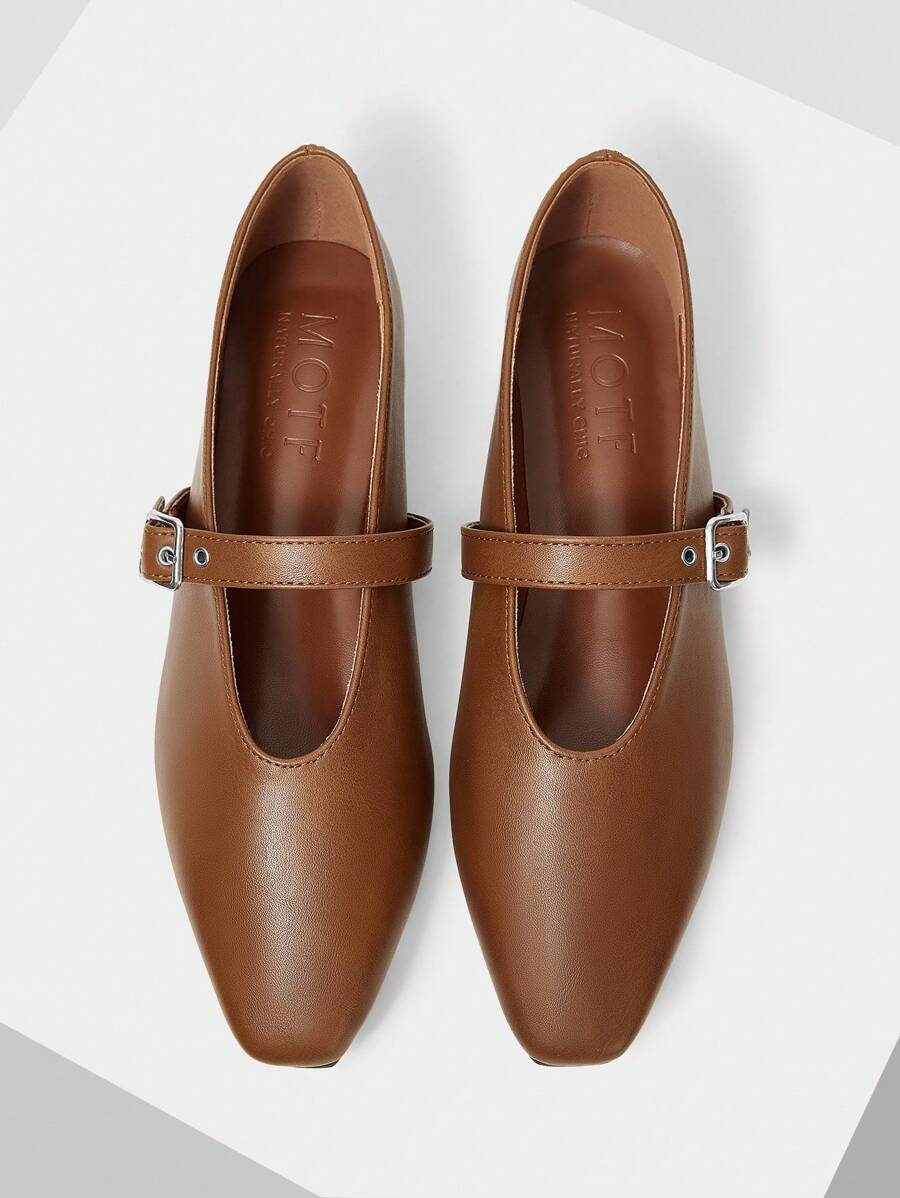 MOTF PREMIUM WOMEN'S FLAT SQUARE TOE MARY JANES SHOES, VINTAGE & SIMPLE ...