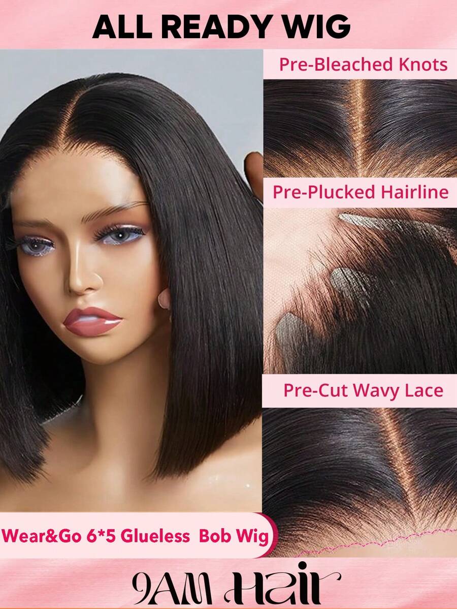 ALL READY WIG All Ready Wig Pre Bleached Pre Plucked Pre-Cut Lace Melting Lace 6x5 Glueless ...