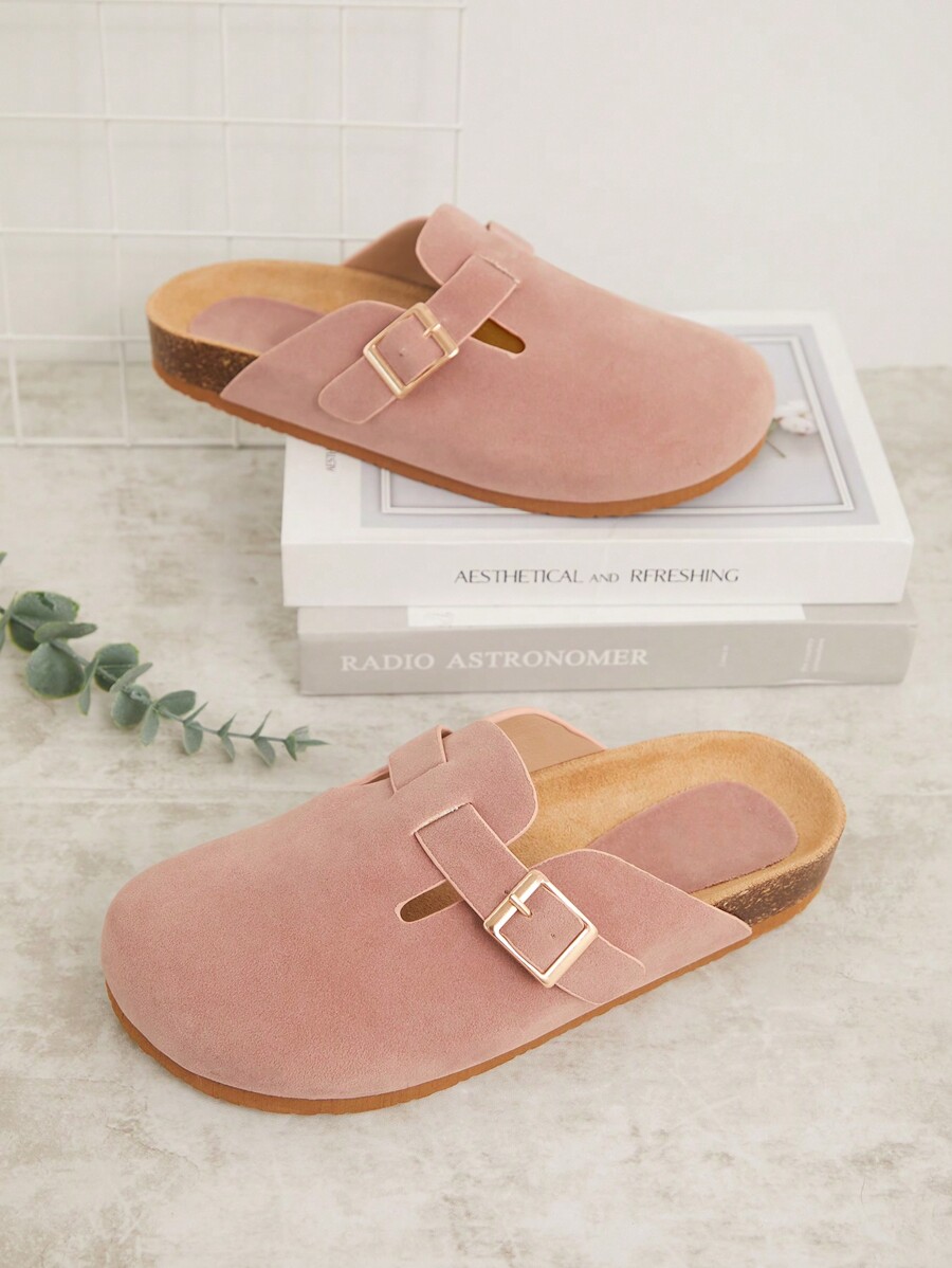 SHUZIA Women's Round Toe Cork Footbed Slide Clogs With Adjustable ...