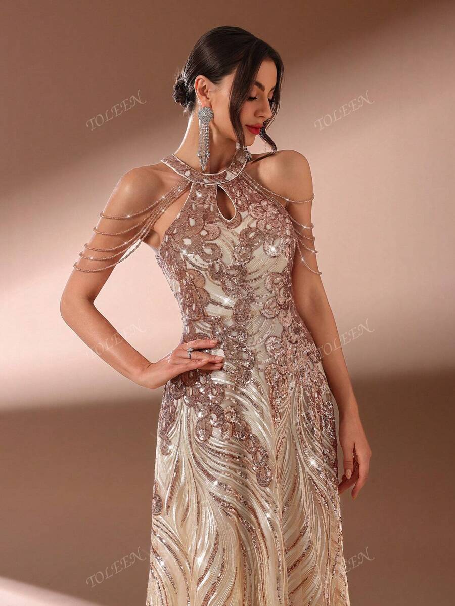 Robe de soirée de gala formelle pour femmes (très ornée), robe de ...