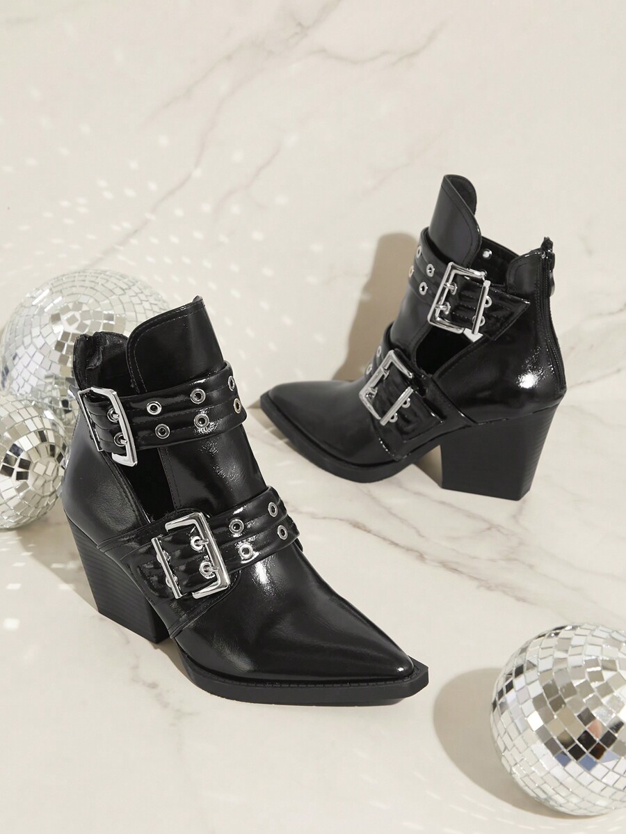 SHUZIA Bottines à lacets pour femmes en imitation de cuir avec boucle ...