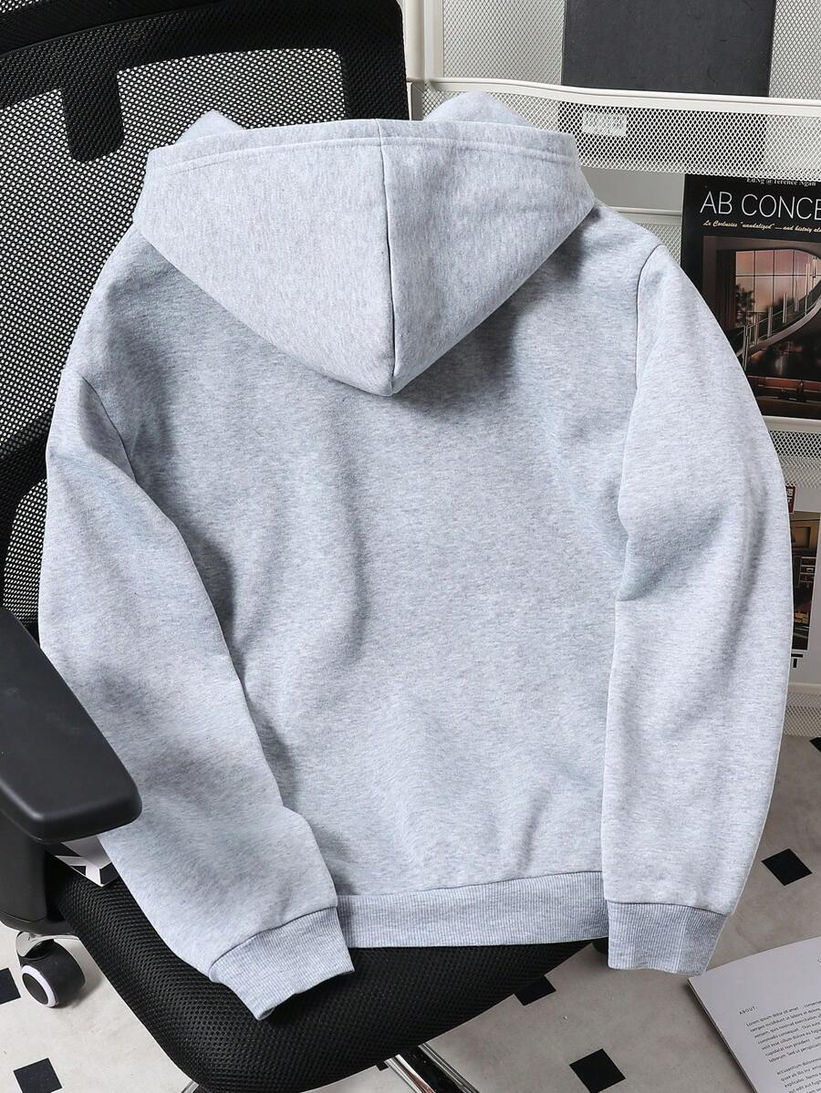 Teen Boy Simple Solid Lightweight Gray Pullover Hoodie Sweatshirts for ...