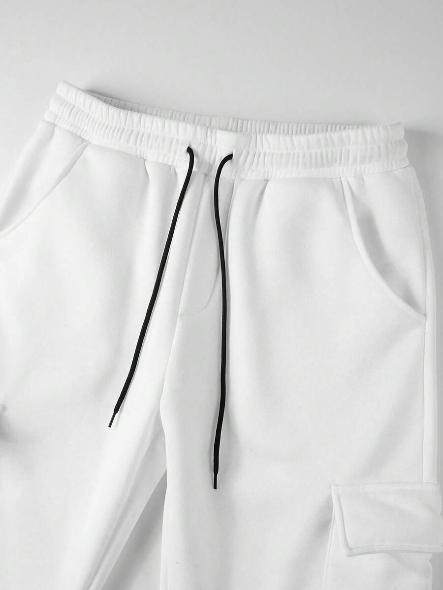 Manfinity Homme Men's Solid Color Zip-Up Hoodies And Sweatpants Casual ...