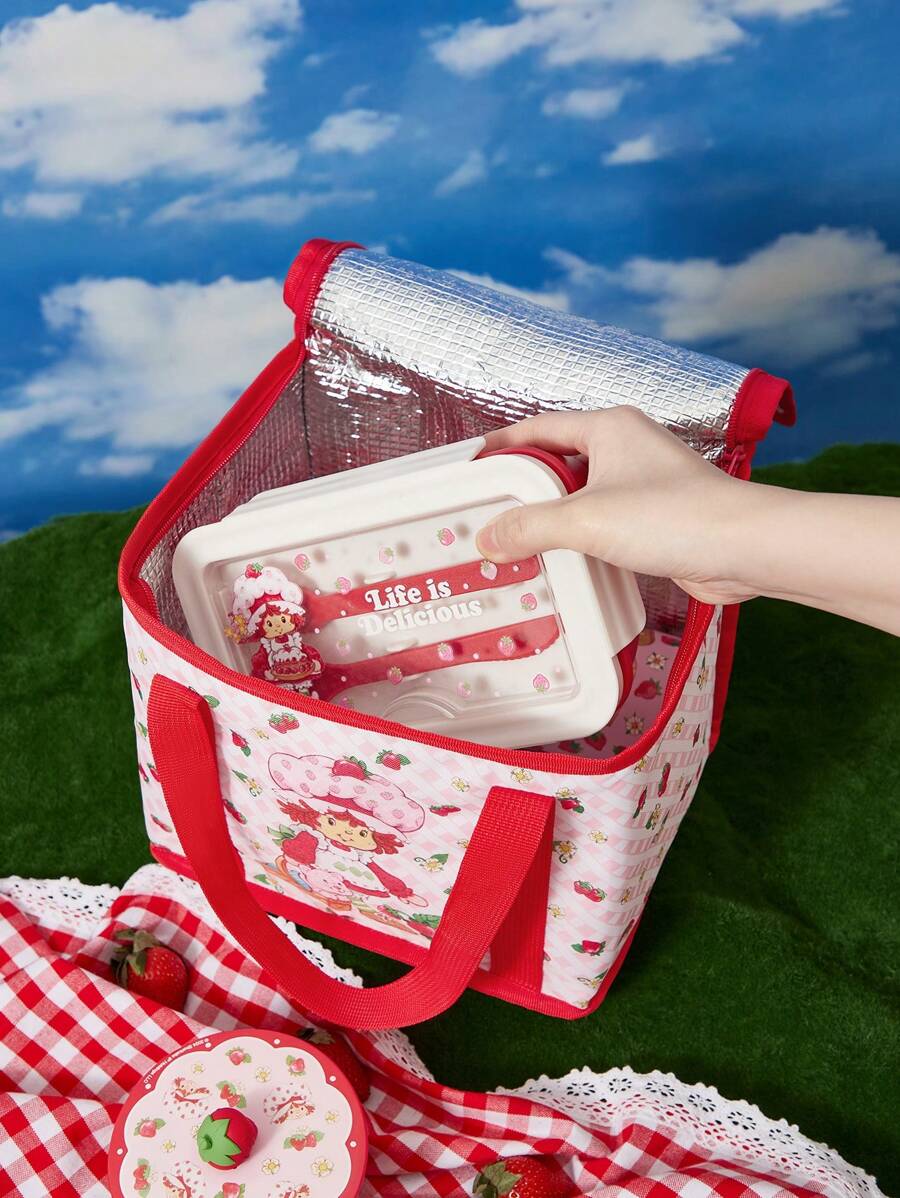 Strawberry Shortcake X SHEIN Cute Strawberry Printed RPET Thermal ...