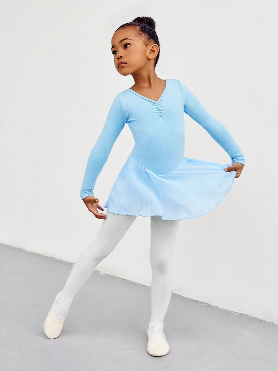 SHEIN 1pc Young Girl' Fashion Elegant Ballet Dancewear Set, Includes ...