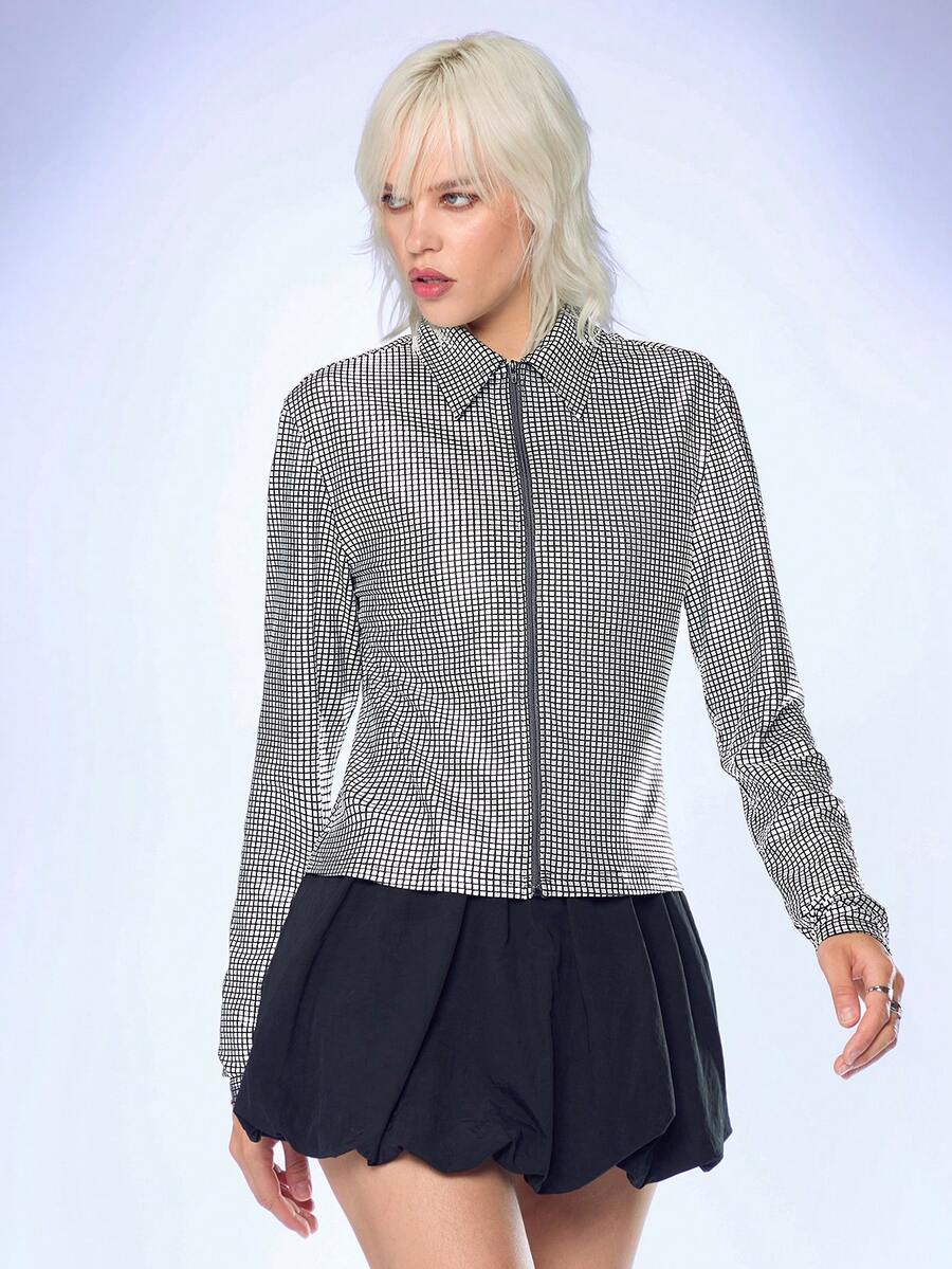 Manfinity UZERO Men's Plain Knitted Slim Fit Collar Casual Shirt With ...